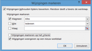 Wijzigingen bijhouden in Excel